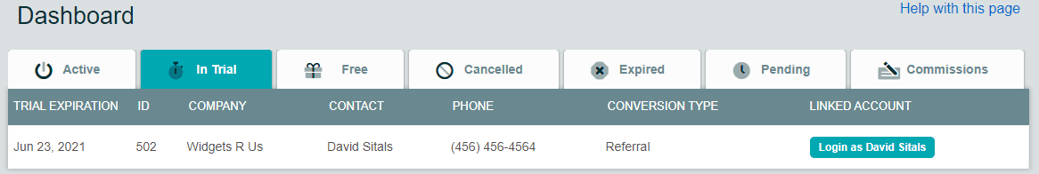Accessing Referred Client Accounts