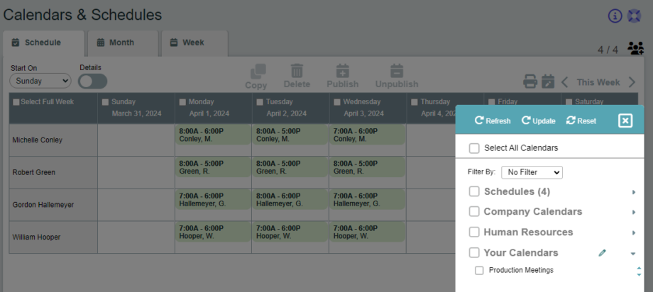 Creating and Editing Calendars